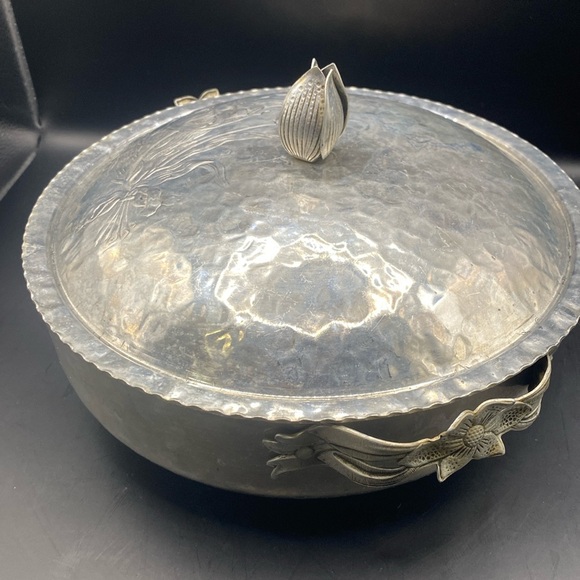 Rodney Kent | Dining | Vintage Mcm Rodney Kent Hammered Aluminum ...